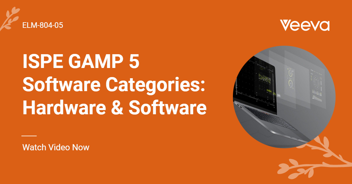 ISPE GAMP 5 Software Categories Hardware Software LearnGxP