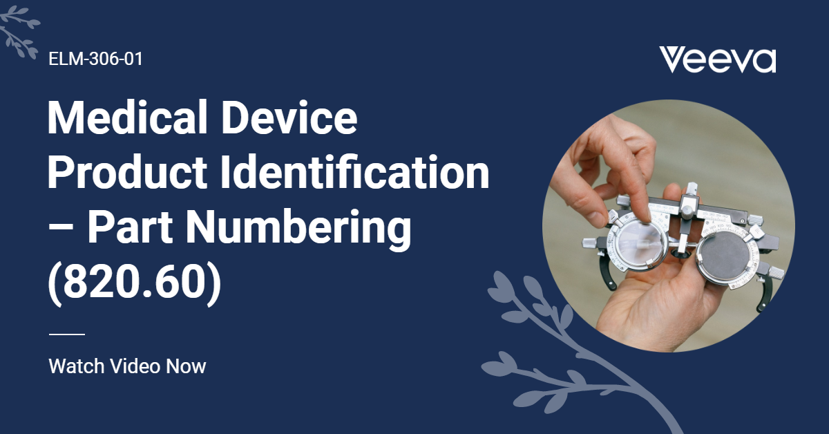 Medical Device Product Identification - Part Numbering (820.60) [Video ...